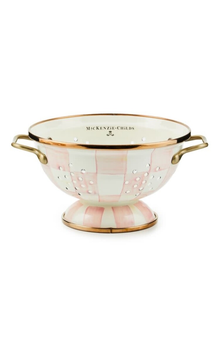 MACKENZIE CHILDS Rosy Check Enamel Colander - Small - Amber Marie and ...