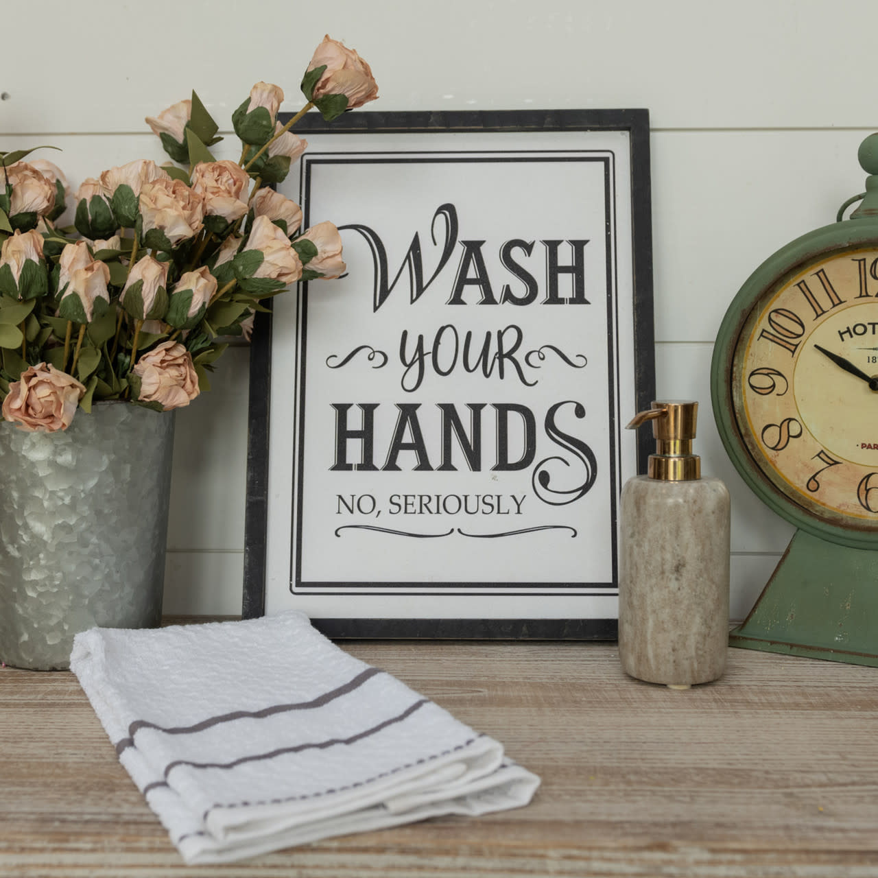 Framed Wash Your Hands Sign - Amber Marie and Company