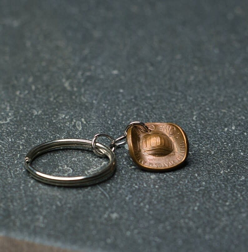 Cowboy Hat Penny Key Chain - Amber Marie and Company