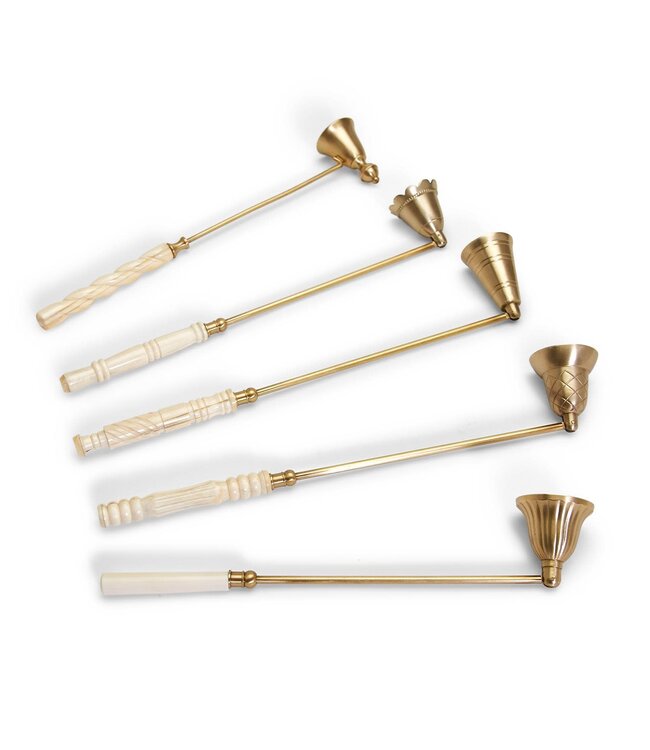 Lights Out Antiqued Gold Candle Snuffer - Amber Marie and Company