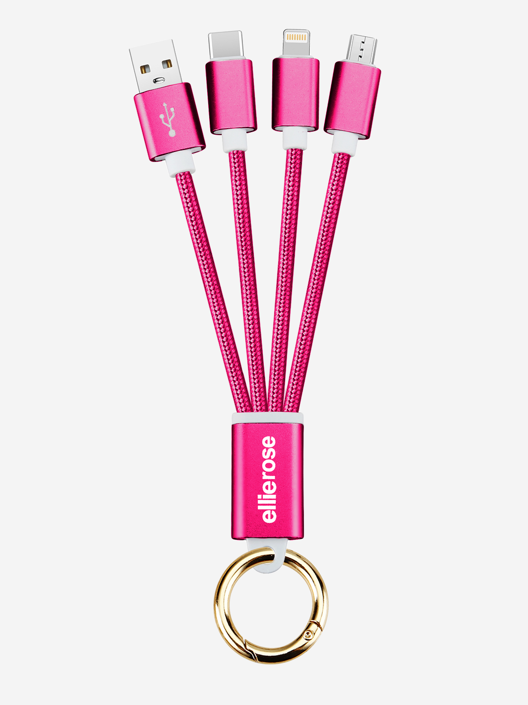 3-in-1 Charging Cable Keychain - Amber Marie and Company