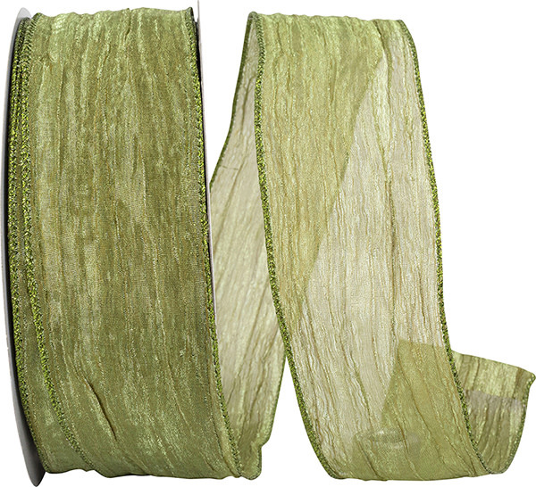 Crushed Mesh Elegance Wired Edge Ribbon - Amber Marie and Company