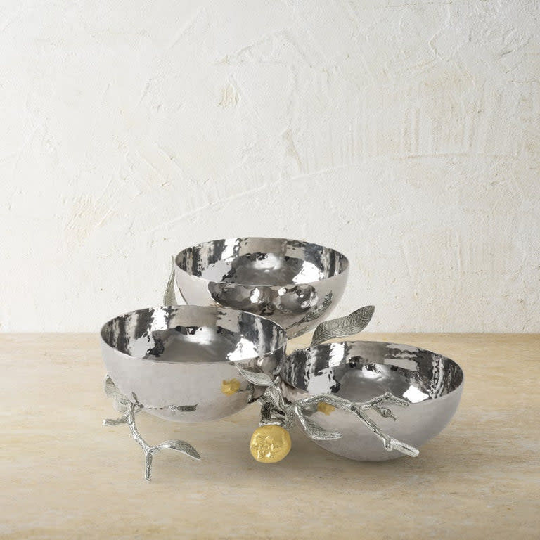 MICHAEL ARAM Pomegranate Silver & Gold Triple Bowl - Amber Marie and ...