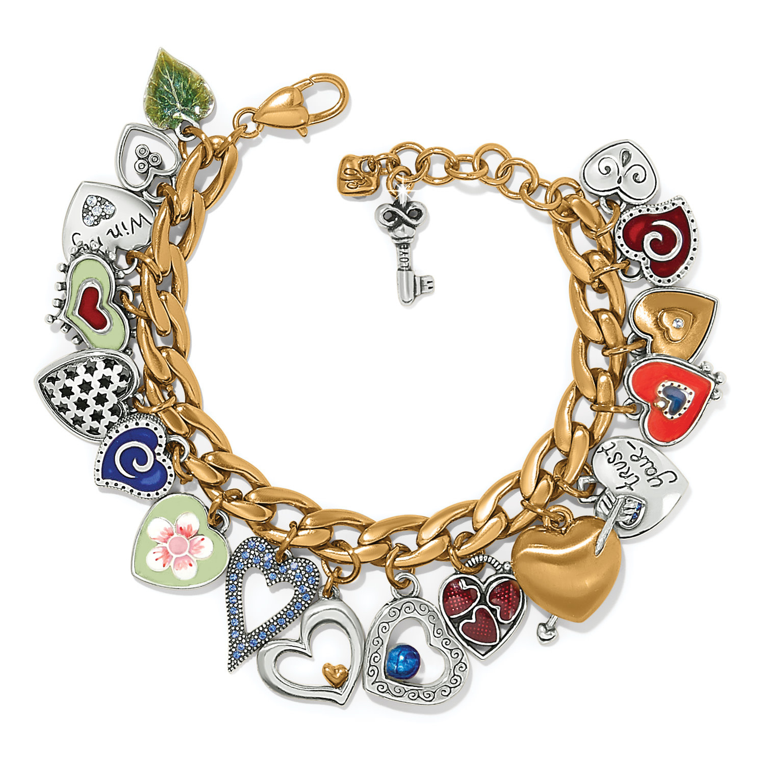 BRIGHTON One Heart Color Charm Bracelet - Amber Marie and Company