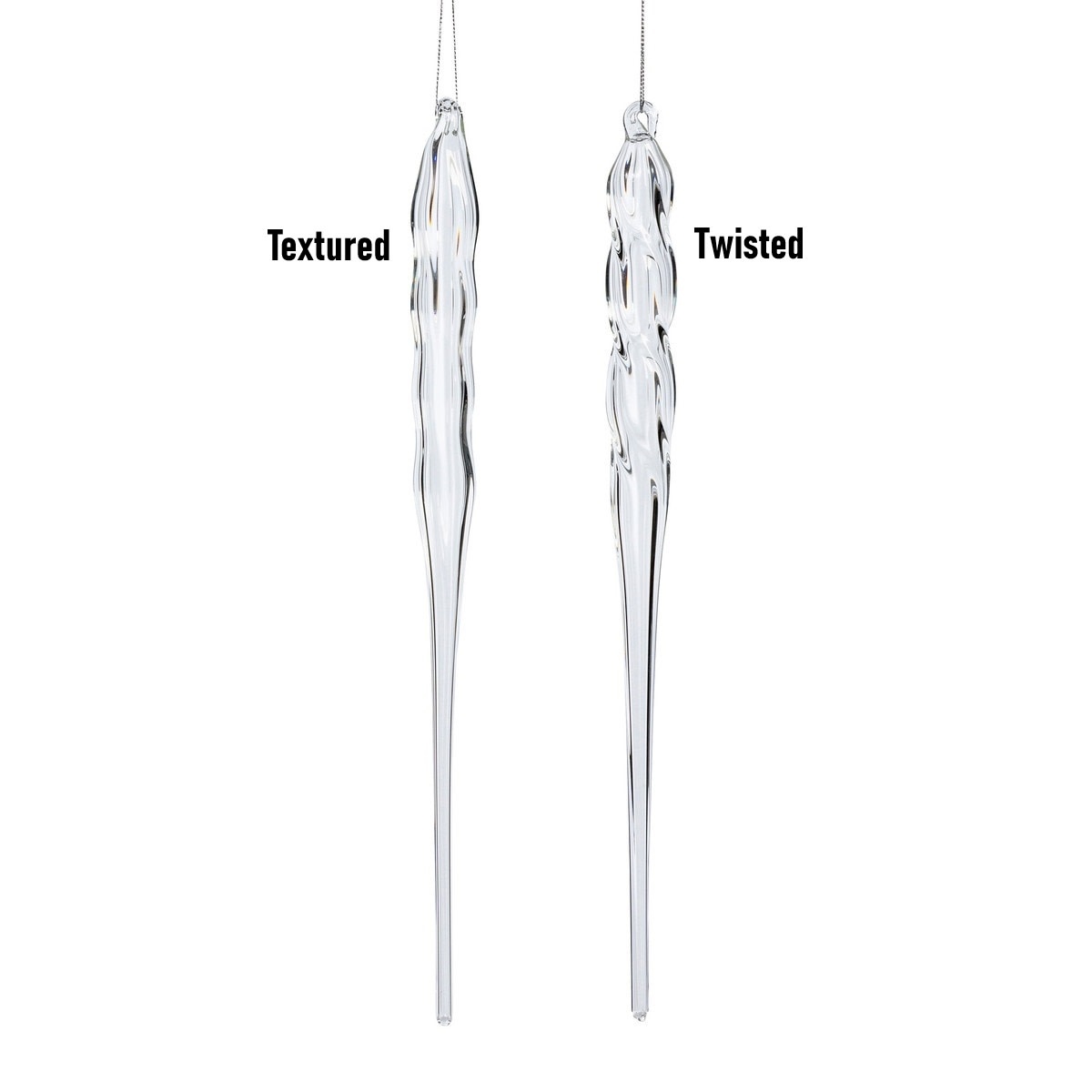 Glass Icicle Ornament Large - Amber Marie and Company