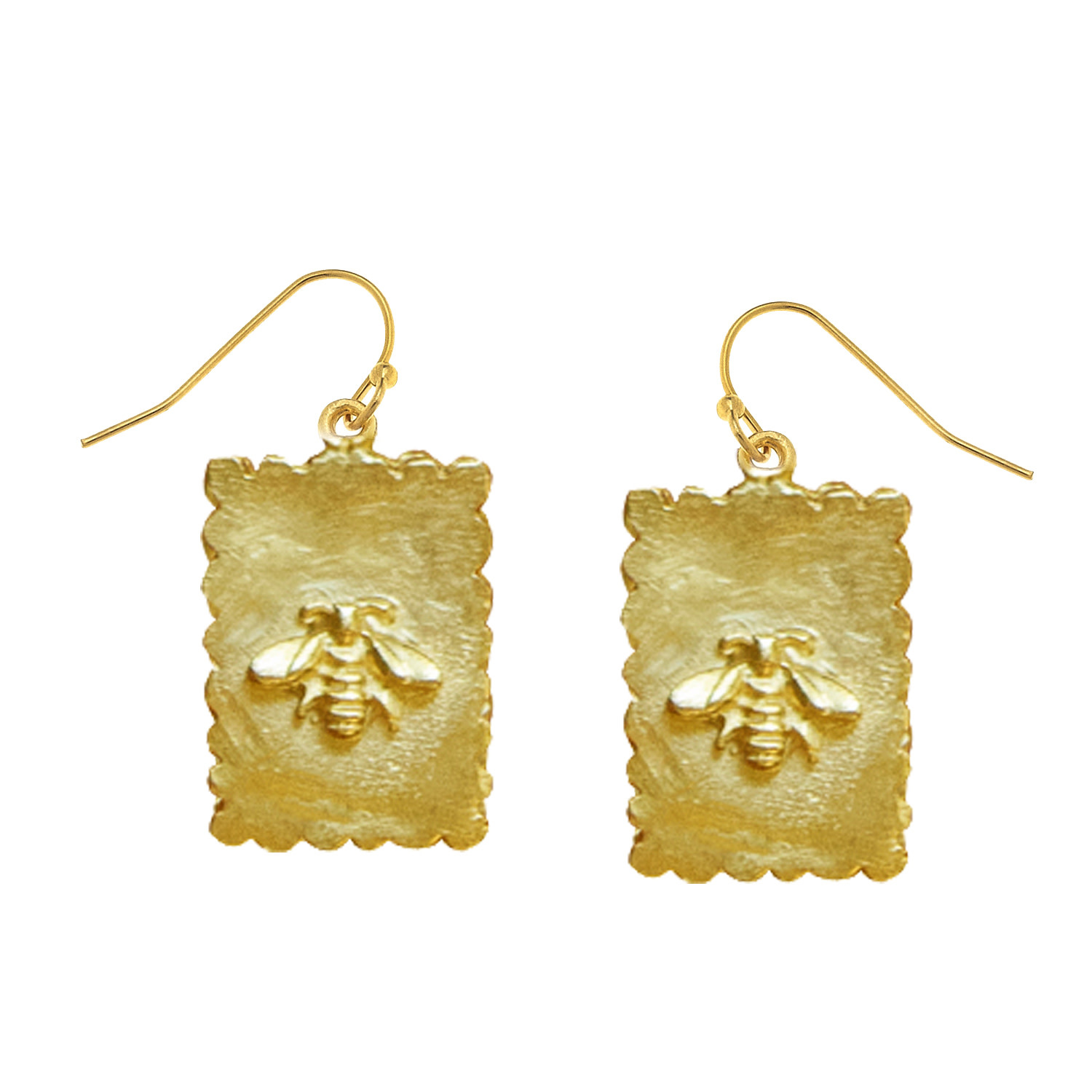 SUSAN SHAW Bee Stamp Earrings - Amber Marie and Company