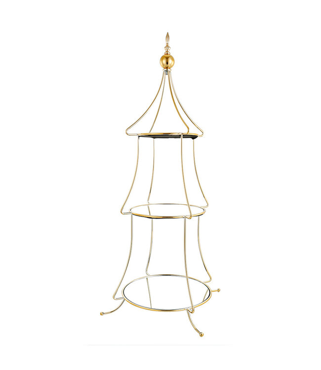 D18'' H37.4'' Metal Accessory Gold - Amber Marie and Company
