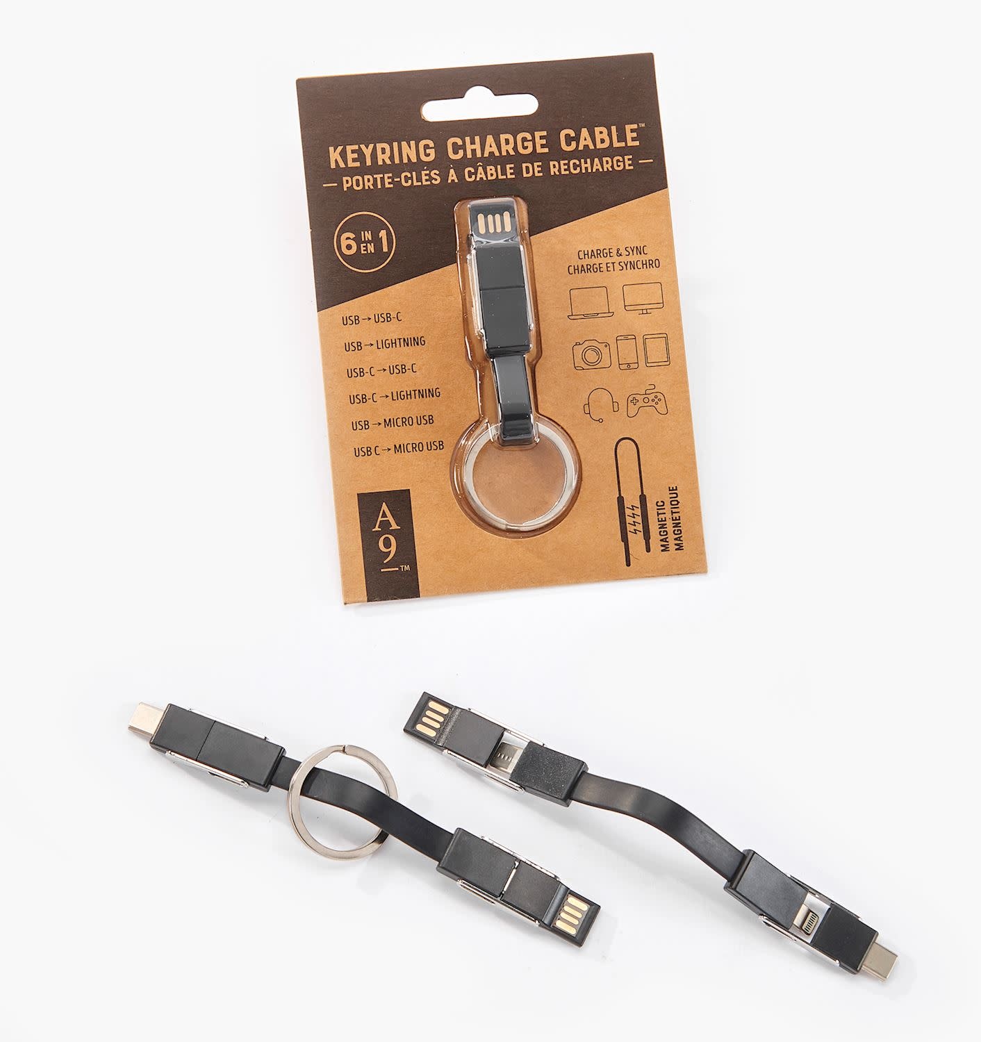 6-In-1 Keyring Charge Cable - Amber Marie and Company