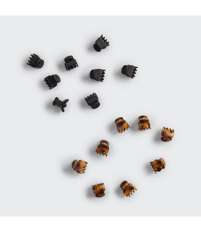 KITSCH Recycled Plastic Mini Classic Claw Clips -Set of 16 - Amber ...
