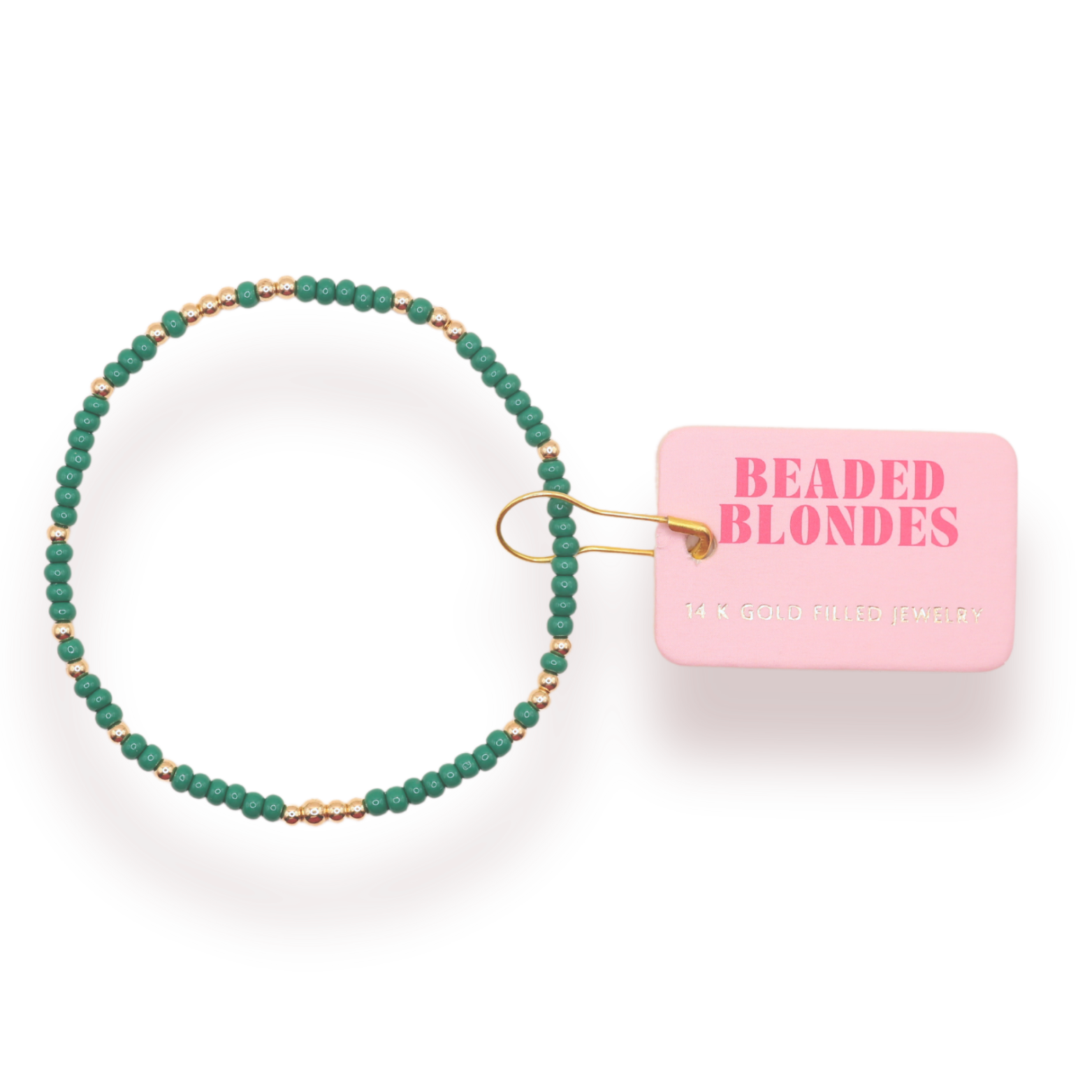 BEADED BLONDES 6.75" Kelly Green Sprinkle Bracelet - Amber Marie and ...