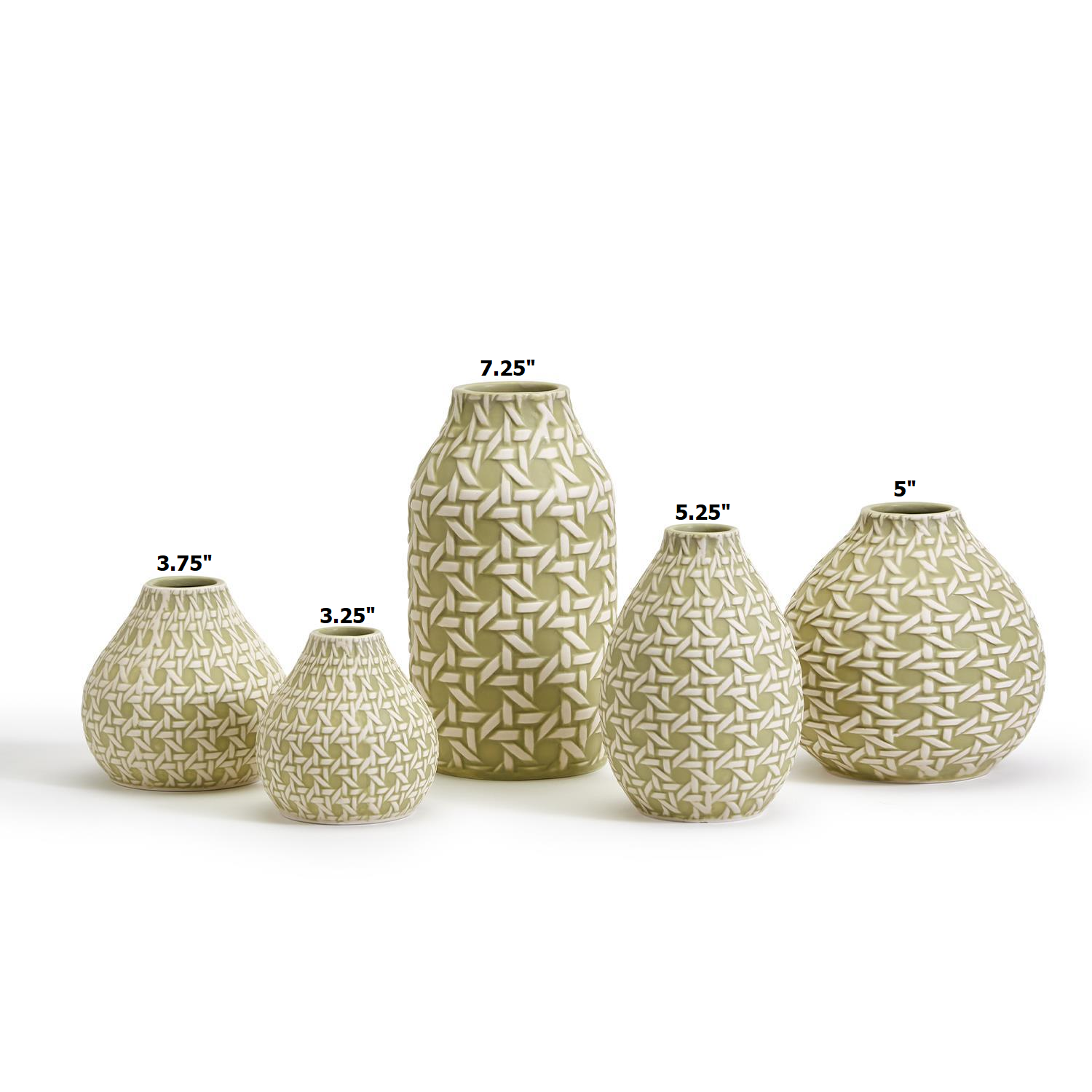 Embossed Cane Vase - Amber Marie and Company