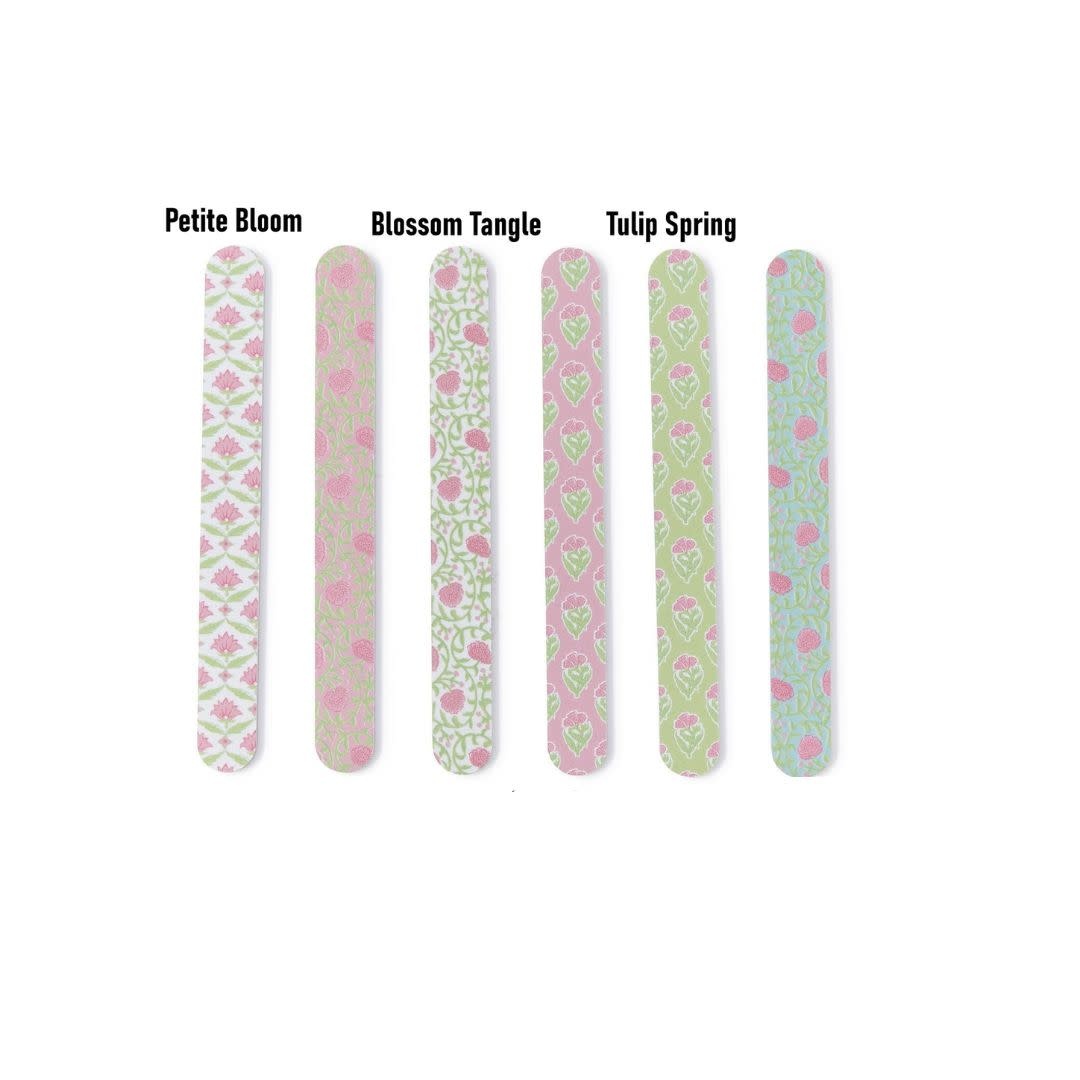 Floral Block Print Emery Board - Amber Marie and Company