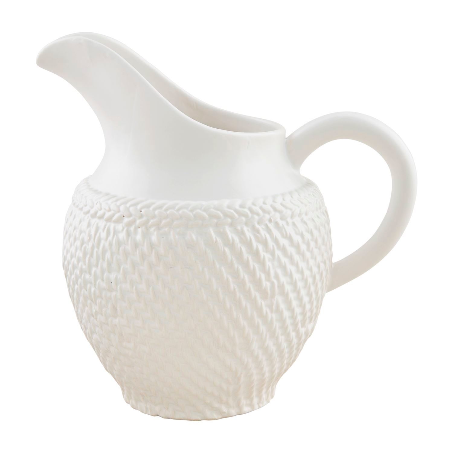 Woven Stoneware Pitcher - Amber Marie and Company