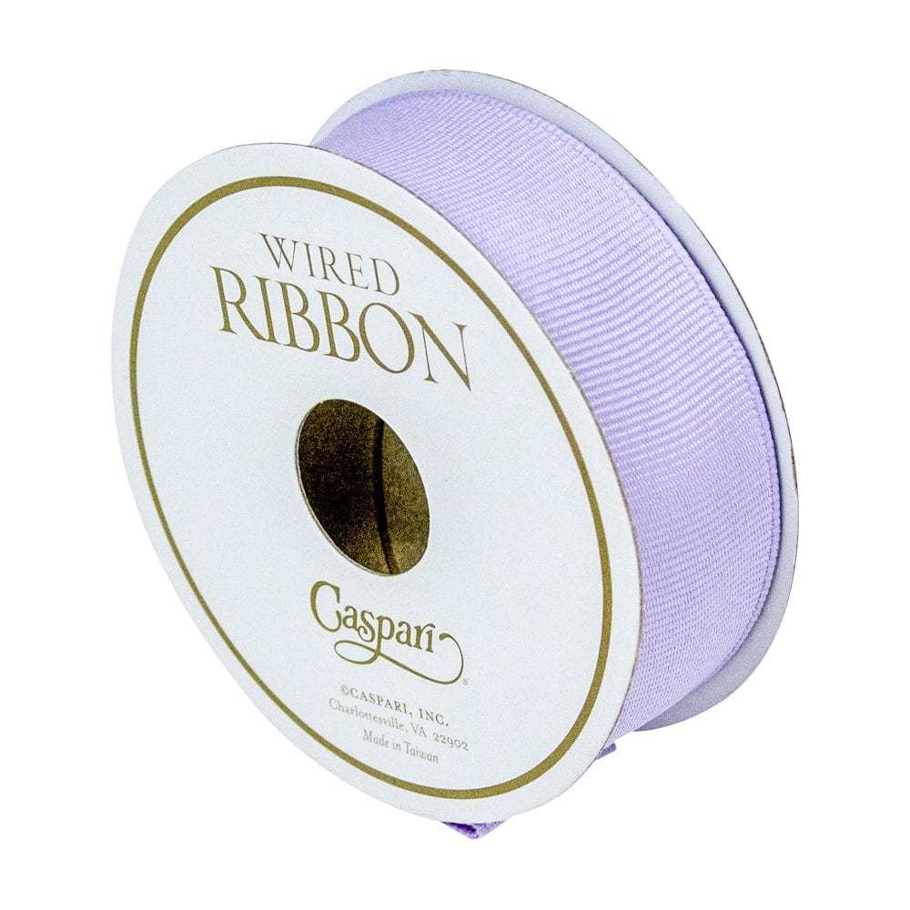 Grosgrain Lavender Wired Narrow Ribbon - Amber Marie and Company