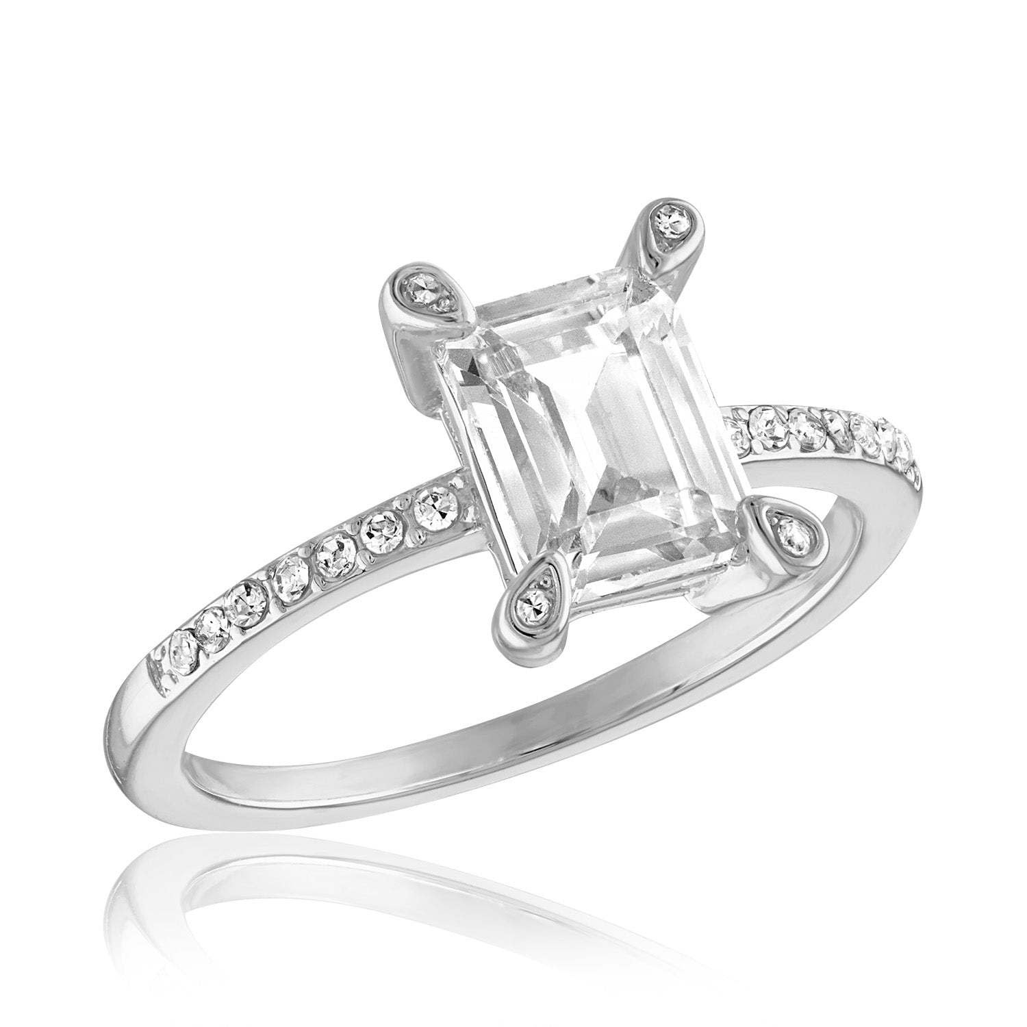 Emerald Cut Forever Stack Ring - Amber Marie and Company
