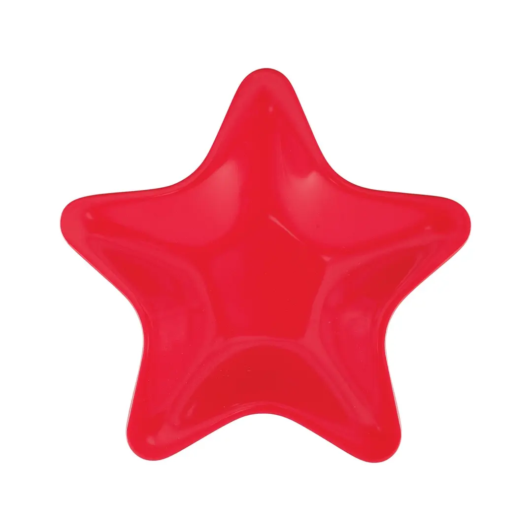 Holiday Red 8" Melamine Star Shape Plate - Amber Marie and Company