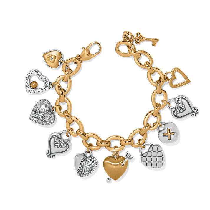 BRIGHTON One Heart Large Charm Bracelet - Amber Marie and Company