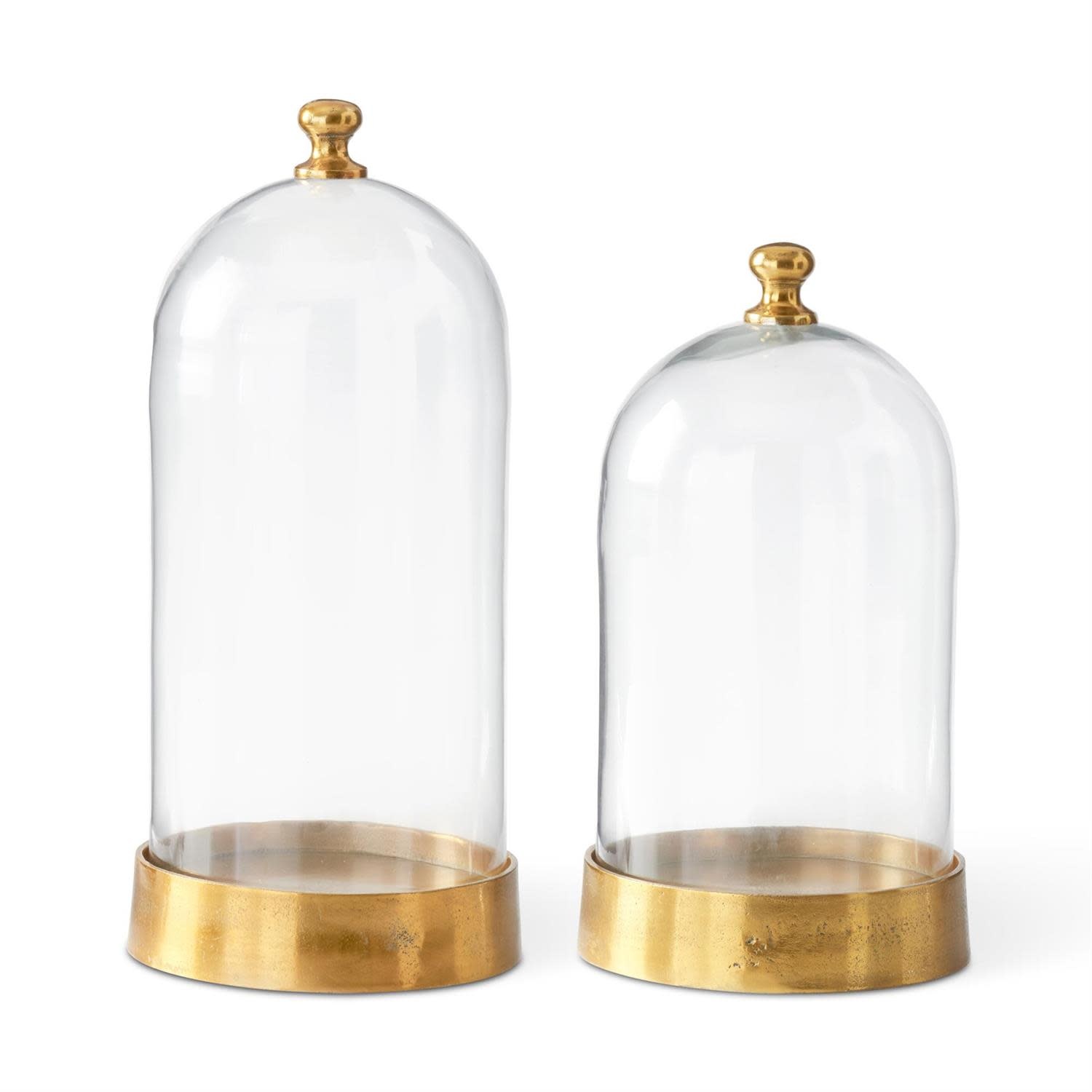 Clear Glass & Antiqued Gold Metal Cloche - Sold Individually - Amber ...