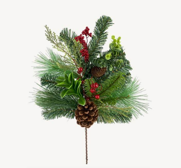Berry Pinecone Pine Spray - Amber Marie and Company