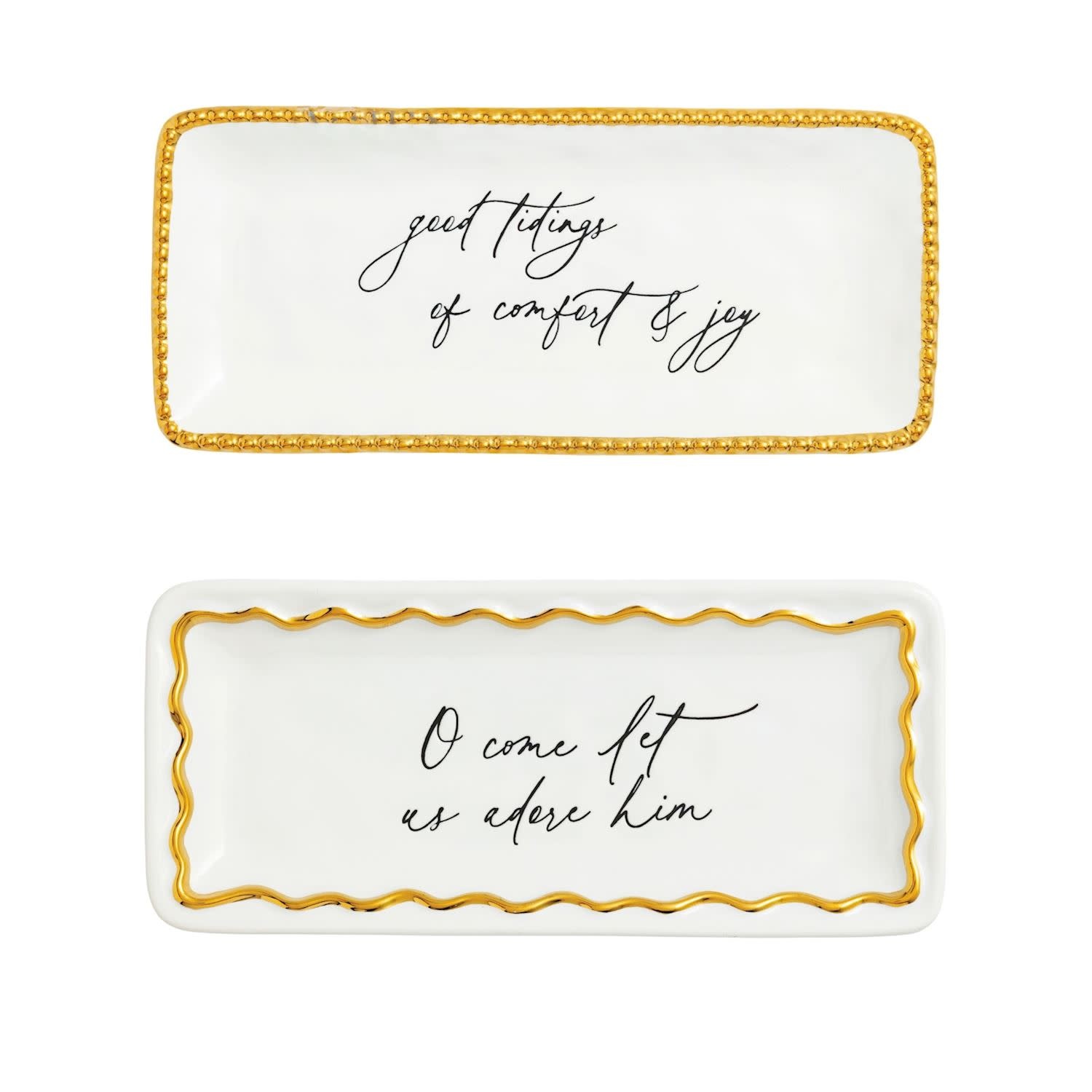 Christmas Gold Edge Sentiment Trays - Amber Marie and Company