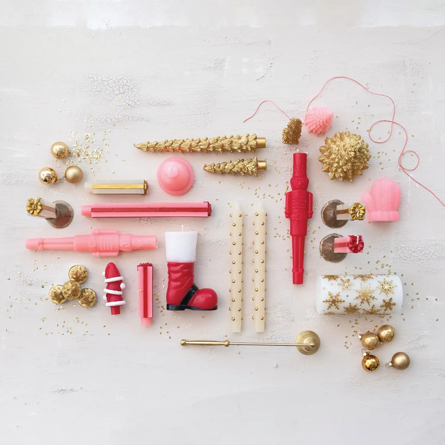 Unscented Package Shaped Taper Candles in Box, Pink & Red - Amber Marie ...