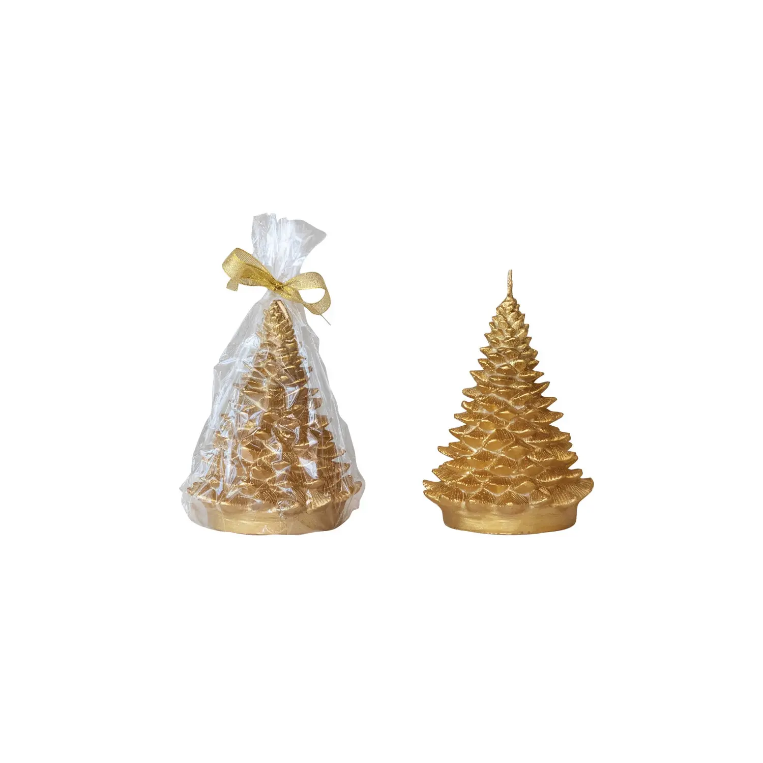 Unscented Tree Shaped Candle, Gold - Sold Individually - Amber Marie ...