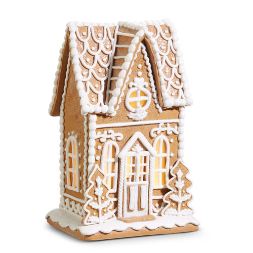 10.5" Lighted Gingerbread House - Amber Marie and Company