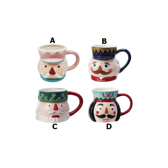 Ceramic Nutcracker Mug - Sold Individually - Amber Marie and Company