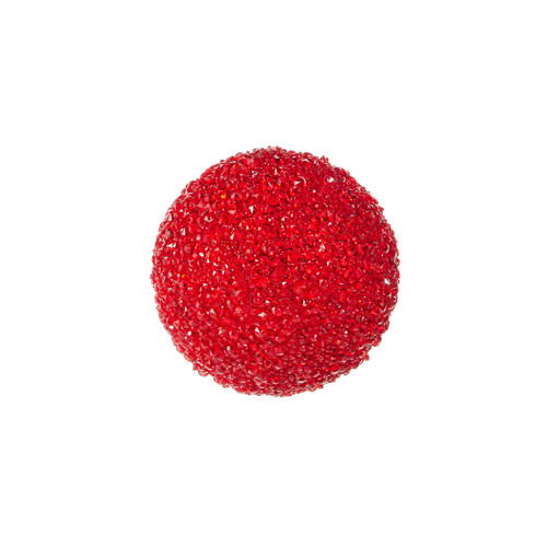 Red Glitter Ball Ornament - Sold Individually - Amber Marie and Company