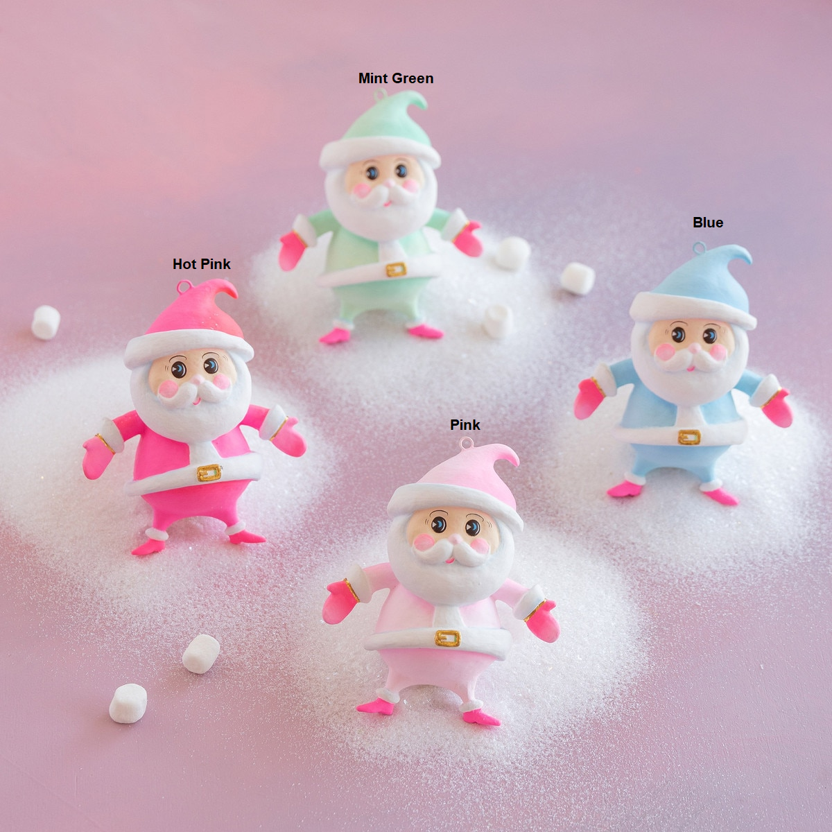 GLITTERVILLE Rainbow Baby Papa Noel Ornament Rainbow - Sold ...