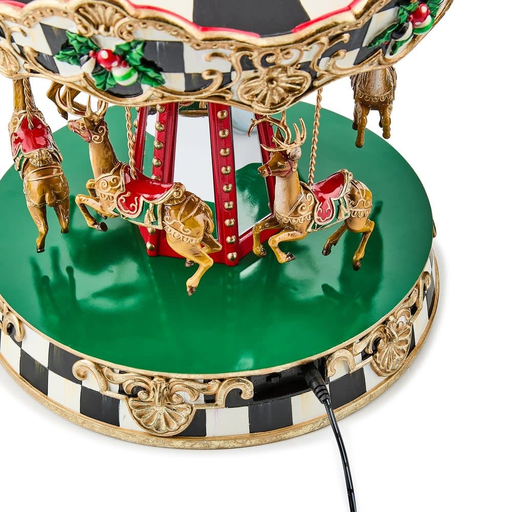 MACKENZIE CHILDS Merry Christmas Rotating Carousel - Amber Marie and ...