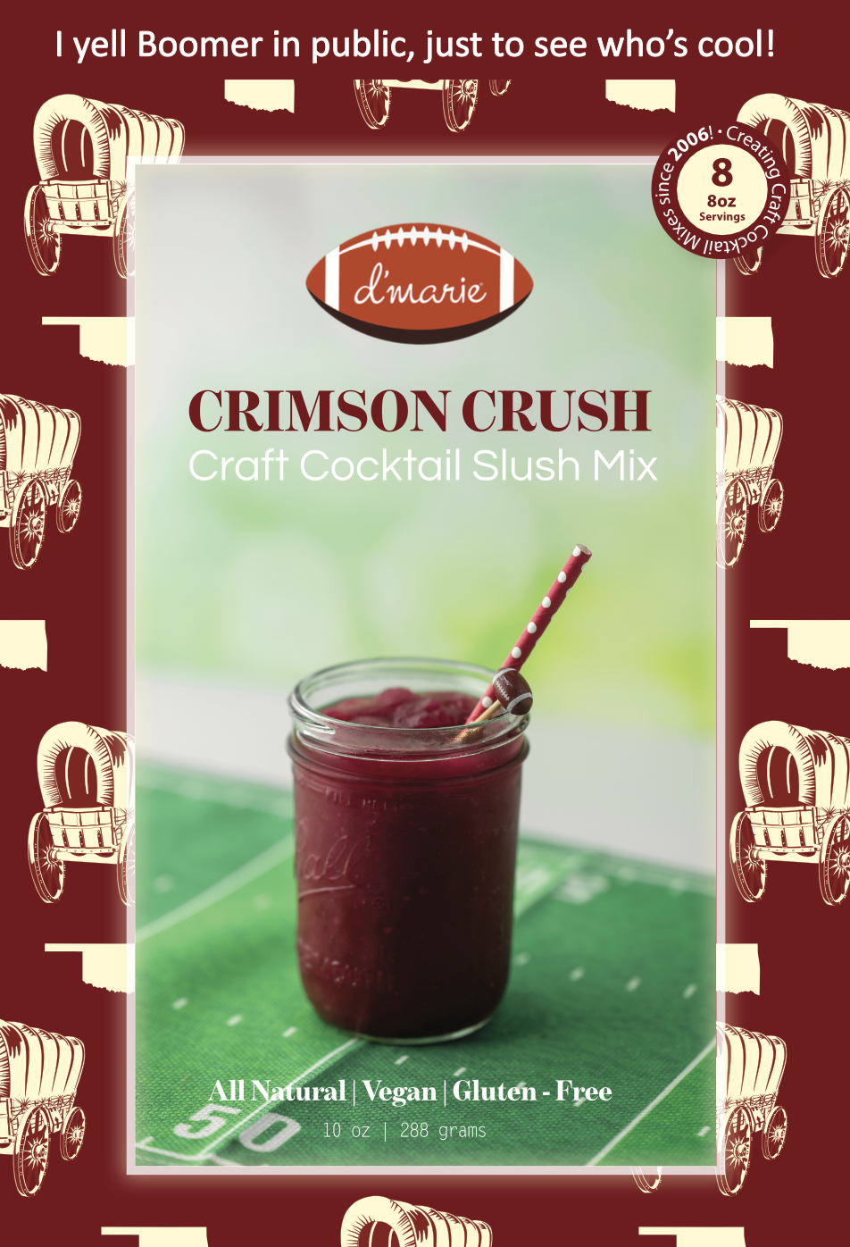 Crimson Crush Craft Cocktail Slush Mix 10 oz - Amber Marie and Company