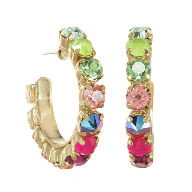 TOVA Jubilee Hoops in POP Pink / Green Mix - Amber Marie and Company
