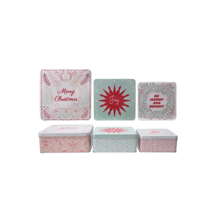 Embossed Tin with Lid & Design - Amber Marie and Company