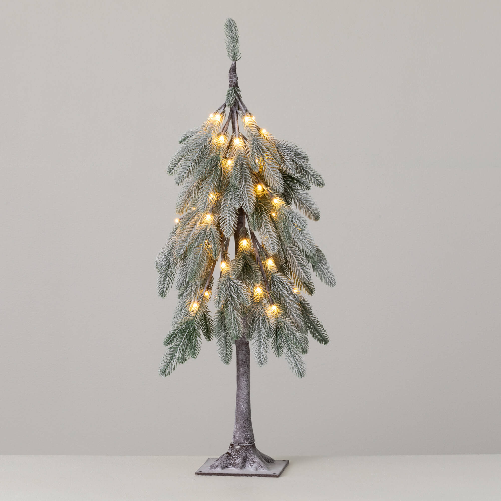 3’ Lit Flocked Droopy Tree - Amber Marie and Company