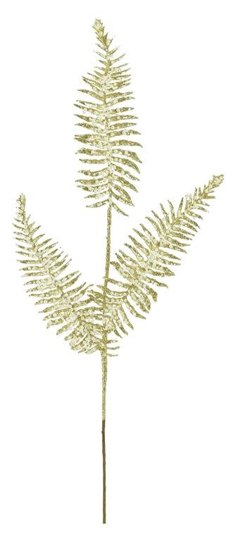 33” Fern Frond With Pearl Spray, Gold - Amber Marie and Company