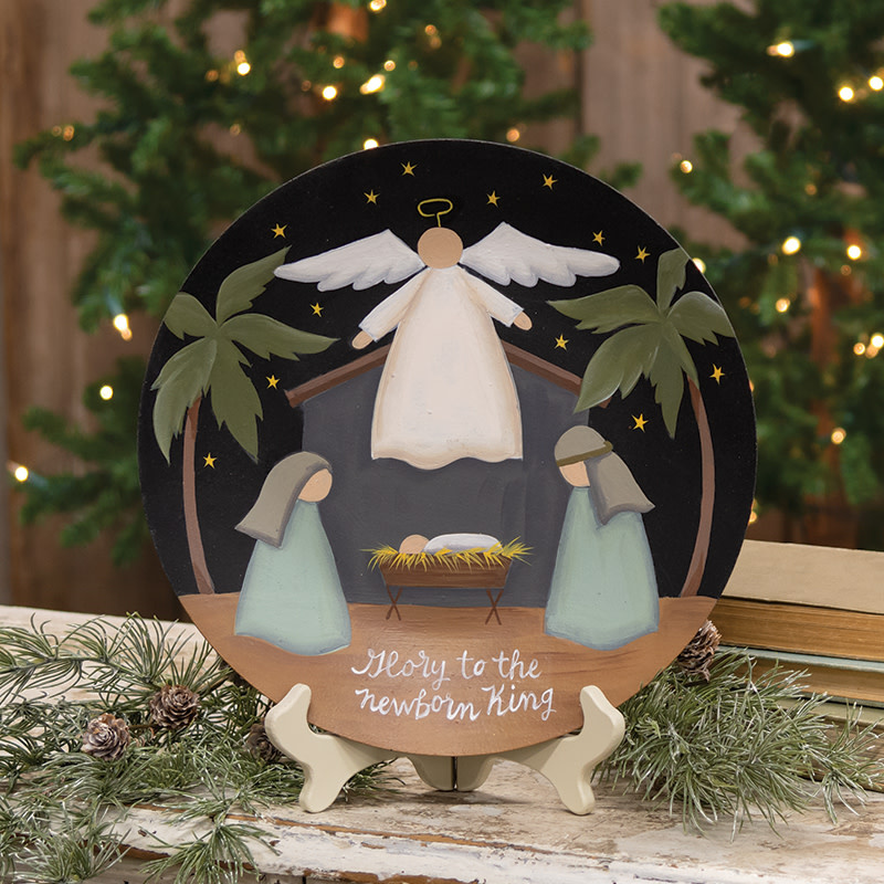 Glory to the Newborn King Nativity Plate - Amber Marie and Company