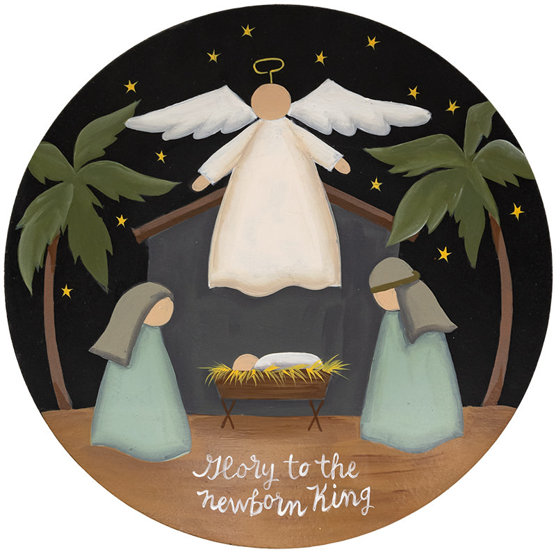 Glory to the Newborn King Nativity Plate - Amber Marie and Company