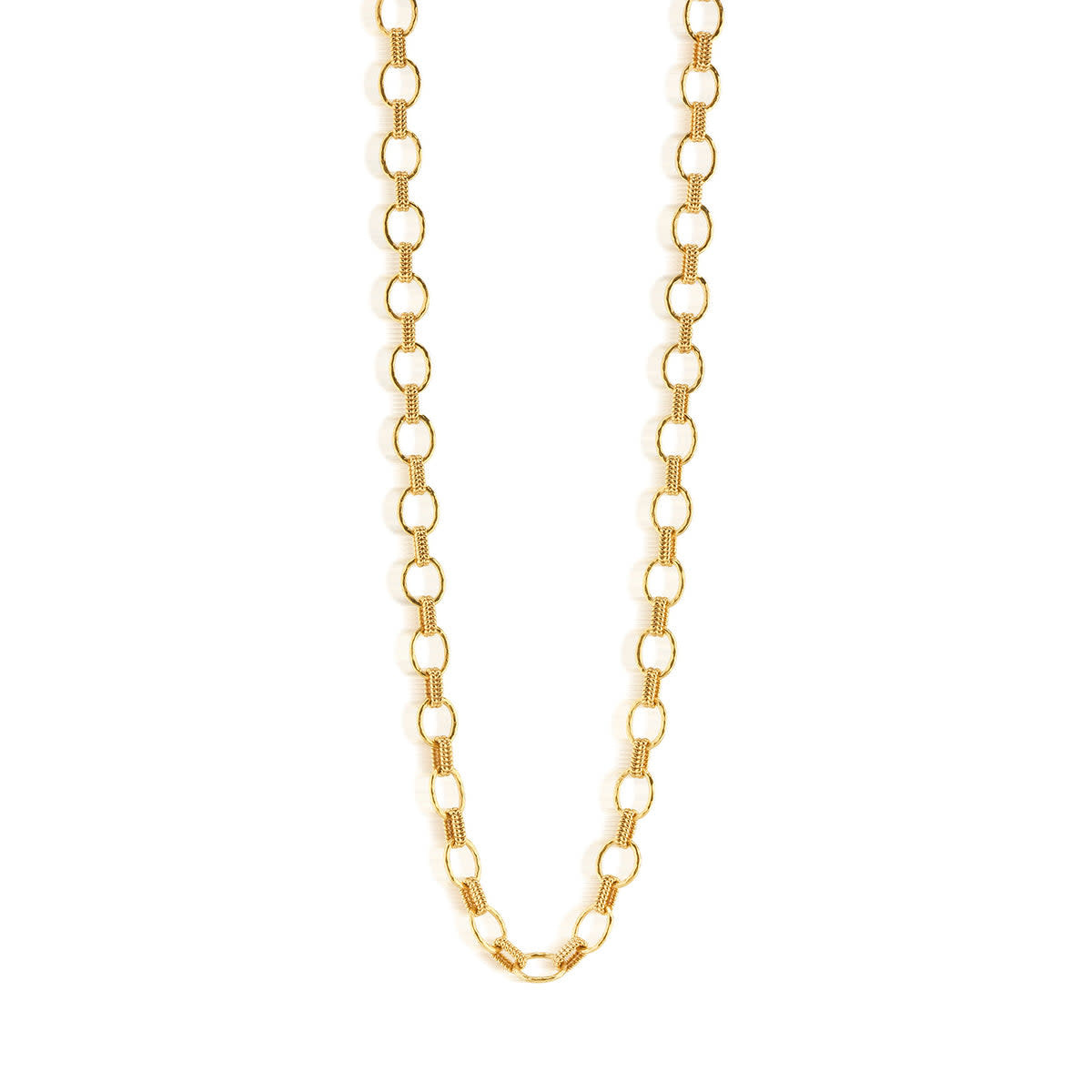 Cleopatra Small Link Necklace, 32" - Gold - Amber Marie and Company