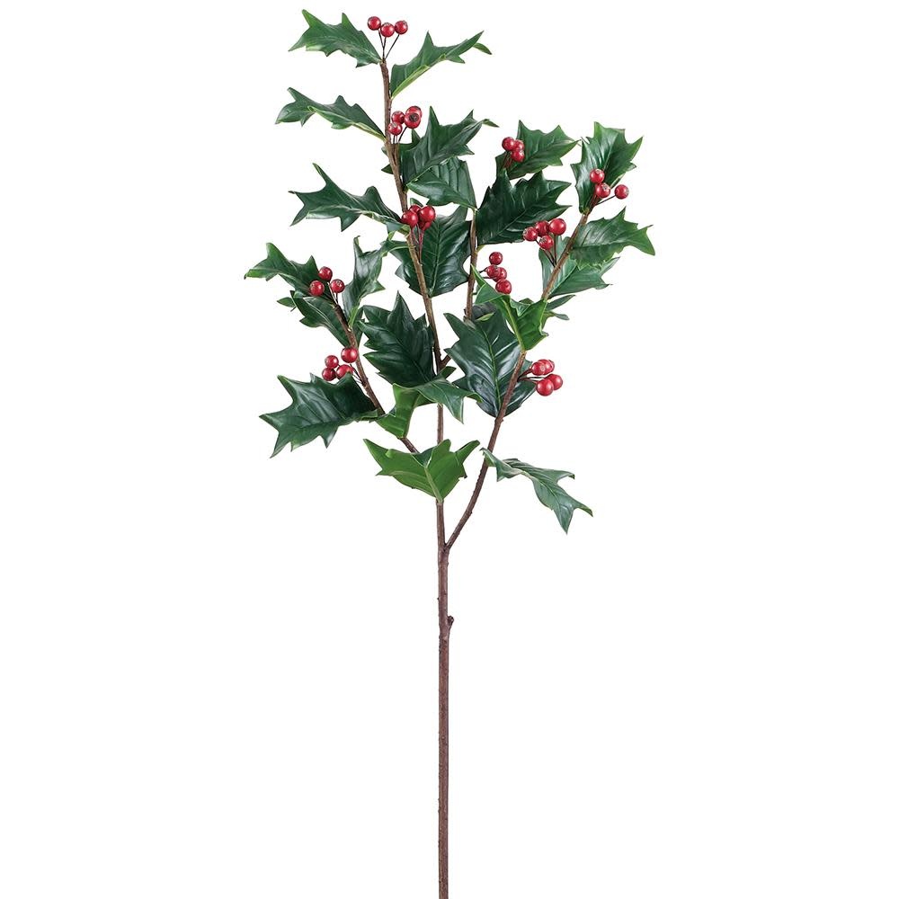 32" Holly Spray With Berry - Amber Marie and Company