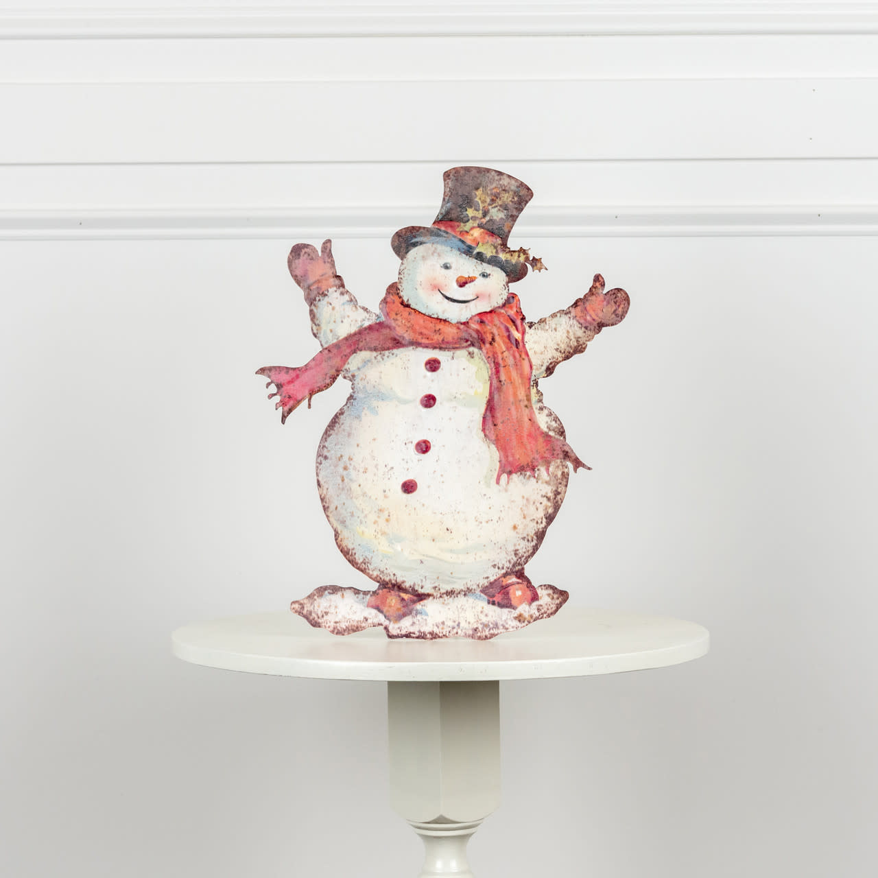 18" Happy Snowman Metal Dummy Board - Amber Marie and Company