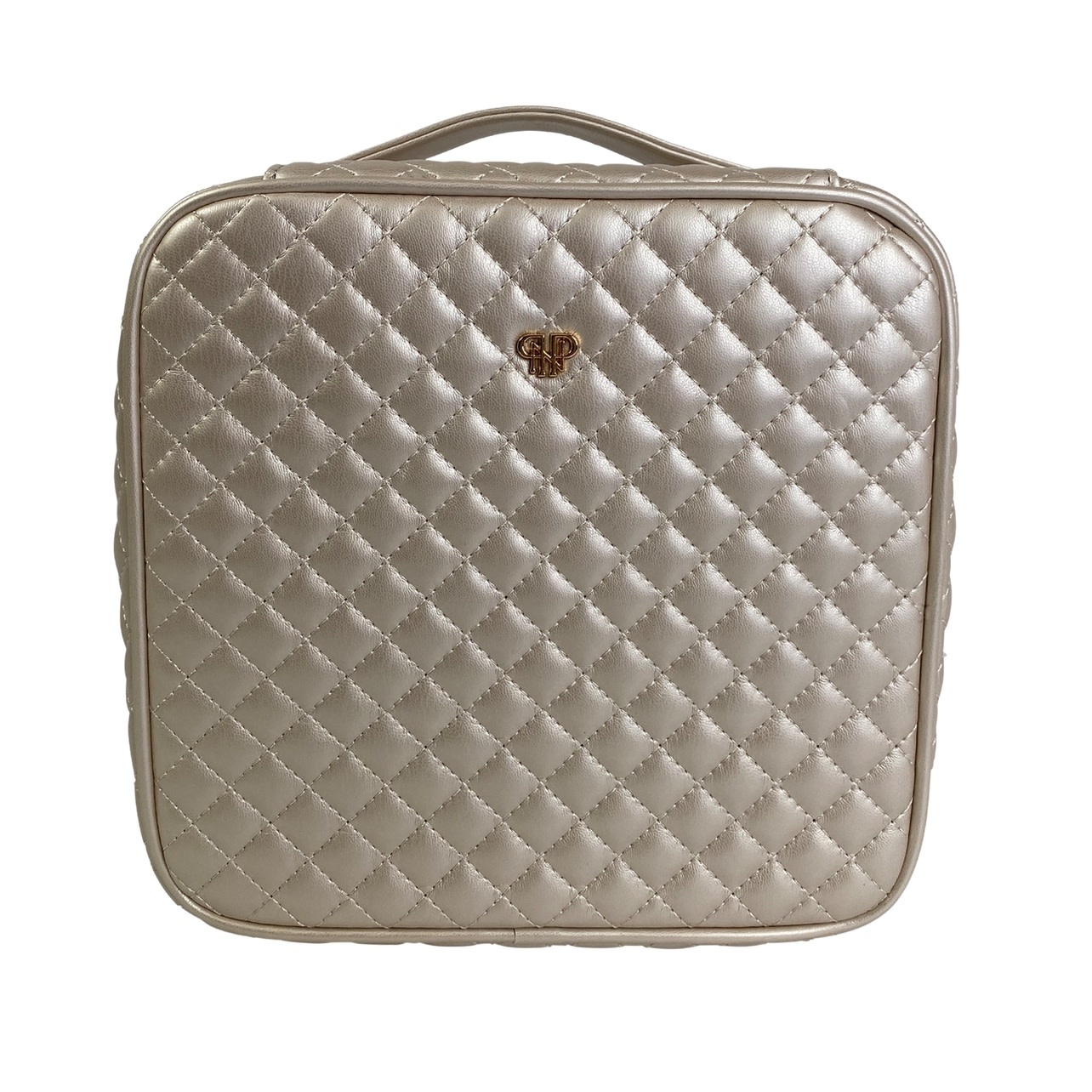 Mini Diva Makeup Case - Pearl Quilted - Amber Marie and Company