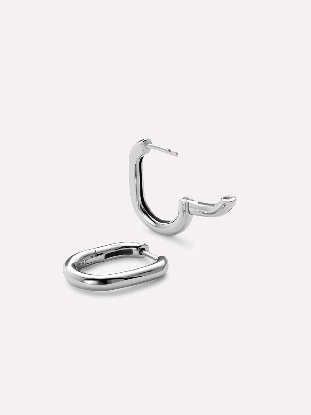 Silver Hoop Earrings - Rox Small Silver - Amber Marie and Company