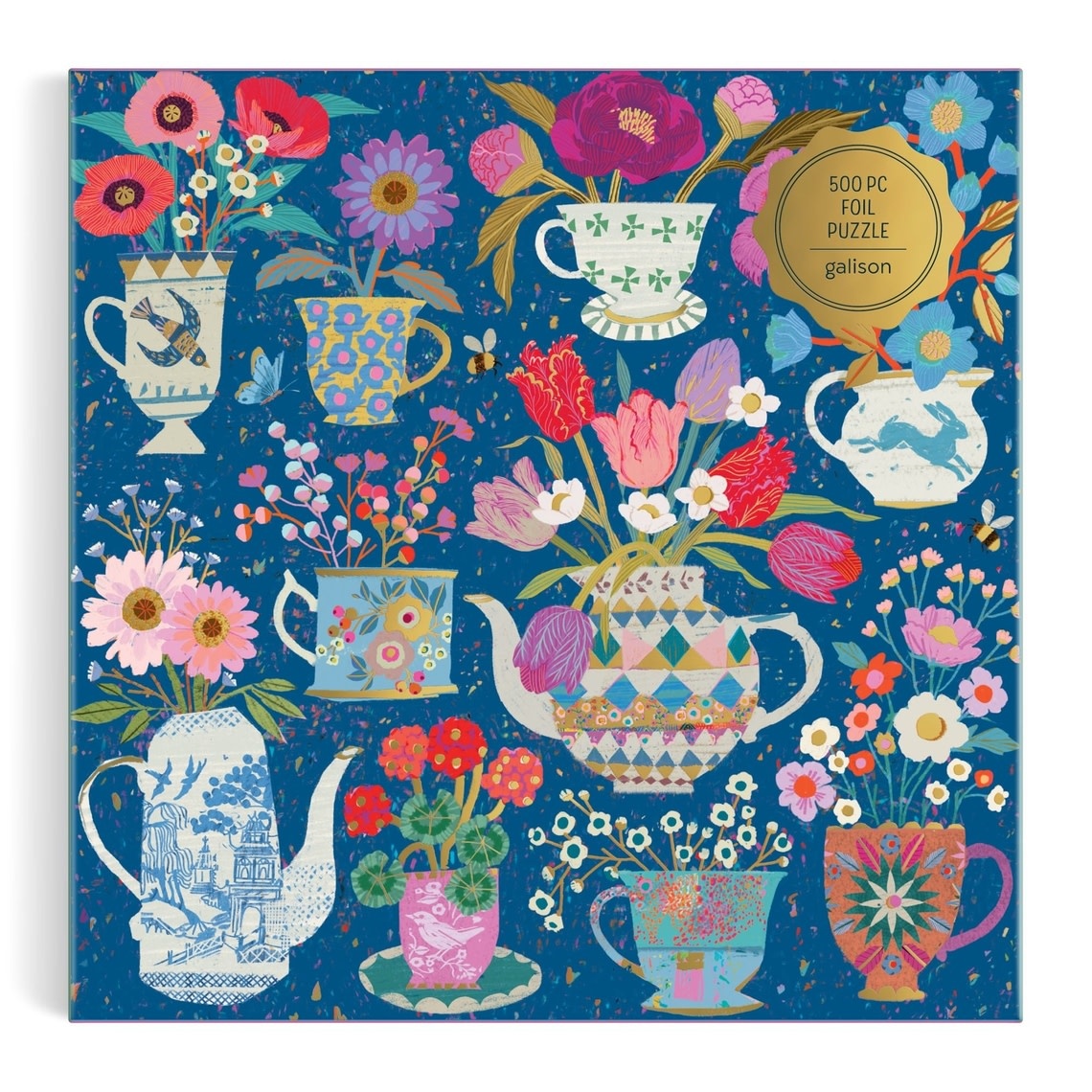 Victoria Ball Potted Teacups 500 Piece Foil Puzzle - Amber Marie and ...
