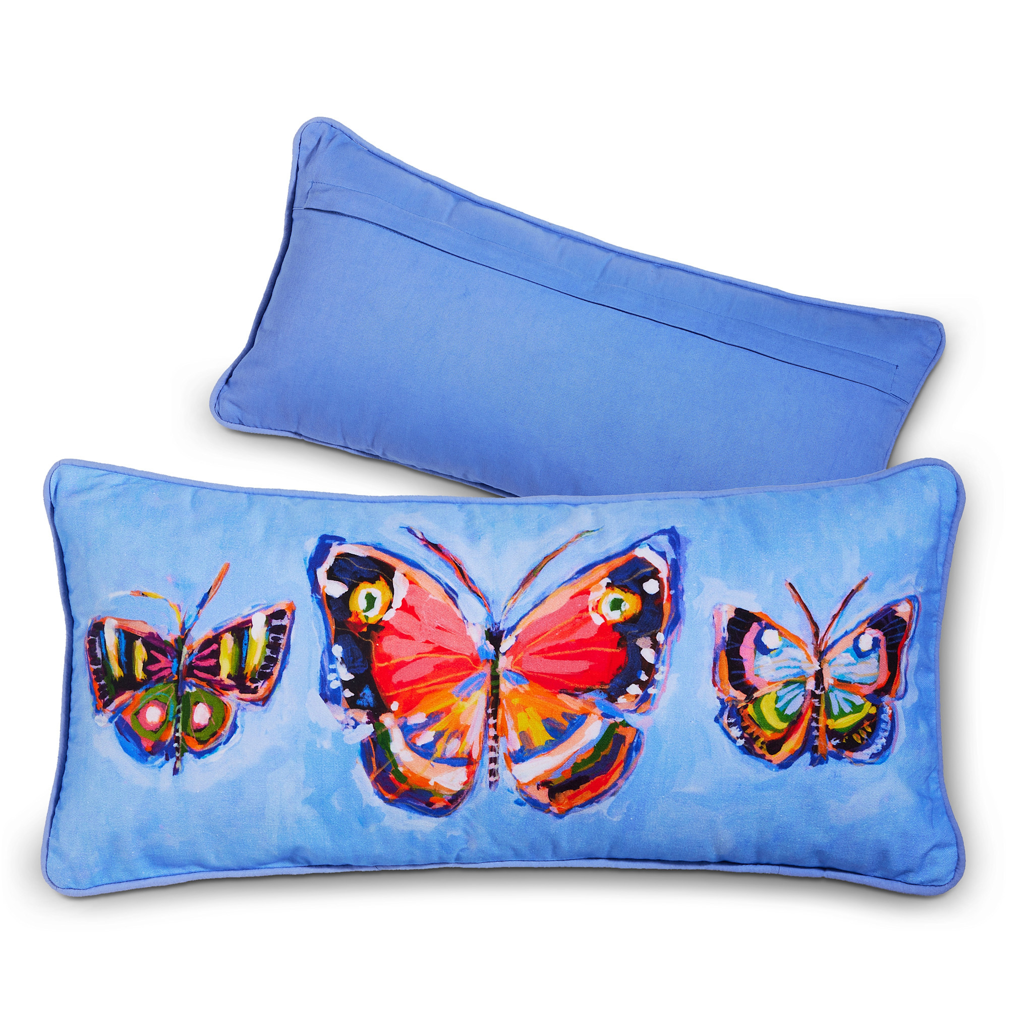 22" Springtime Flutter Lumbar Pillow - Amber Marie and Company