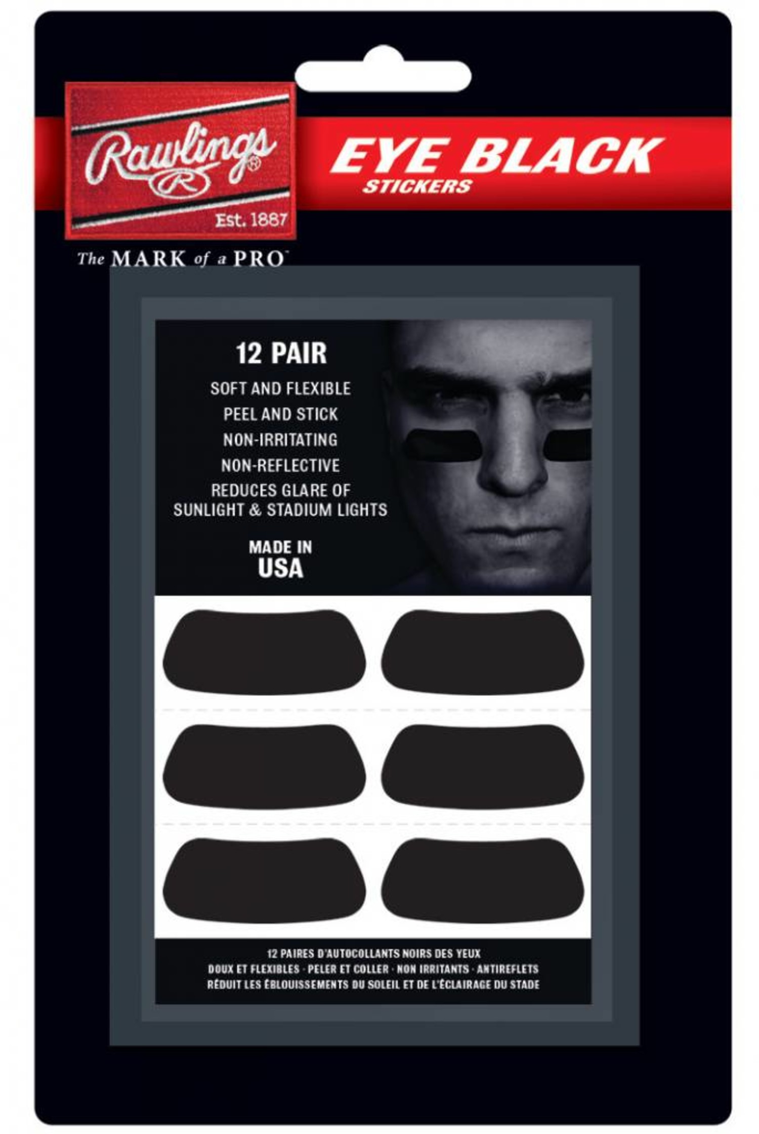Rawlings Eye Black Stickers: EB12-P - Bagger Sports