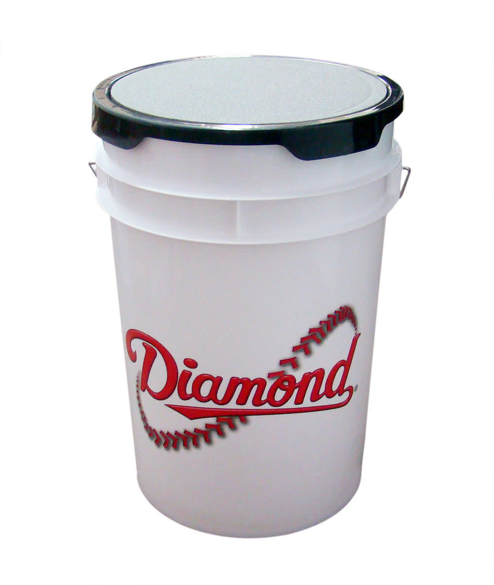 Diamond Diamond Ball Bucket White - Bagger Sports