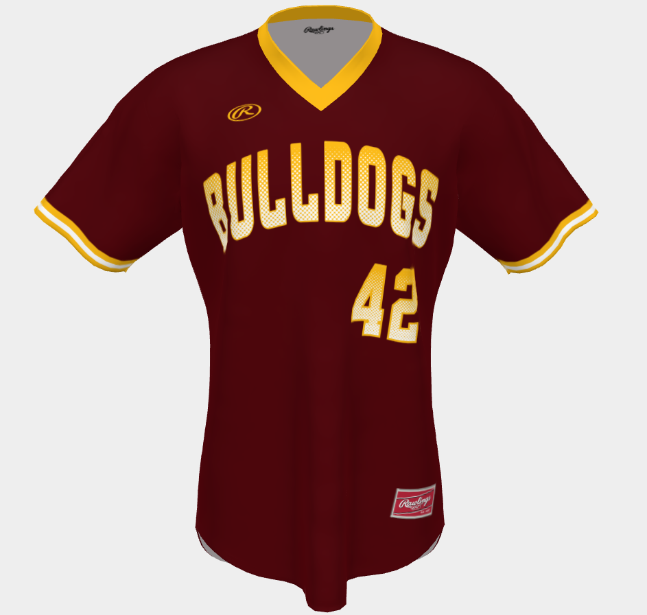 Highland Baseball Custom Spring 2023 V-Neck Player Jersey - Bagger Sports