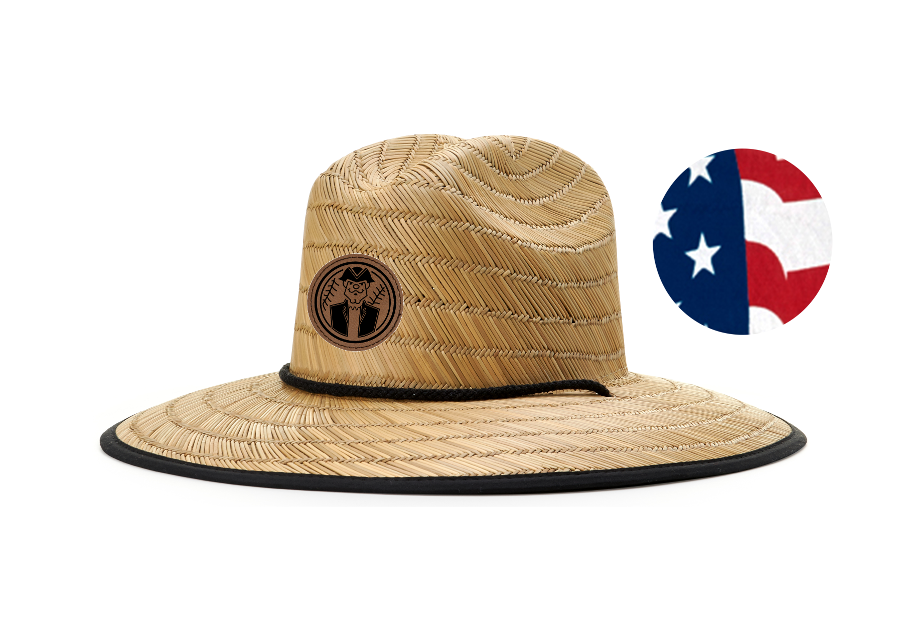 Squires Baseball Laser Patch Lined Waterman Straw Hat - Bagger Sports