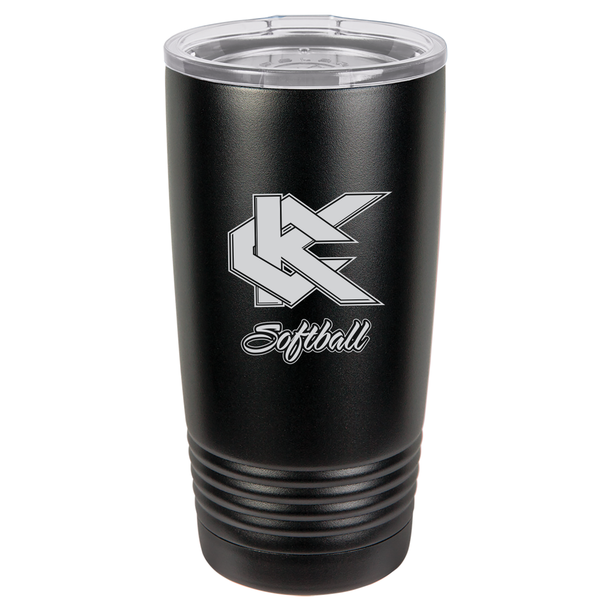 Kennedy Softball Laser Engraved Ringneck Vacuum Insulated Tumbler w/Clear Lid - Bagger Sports